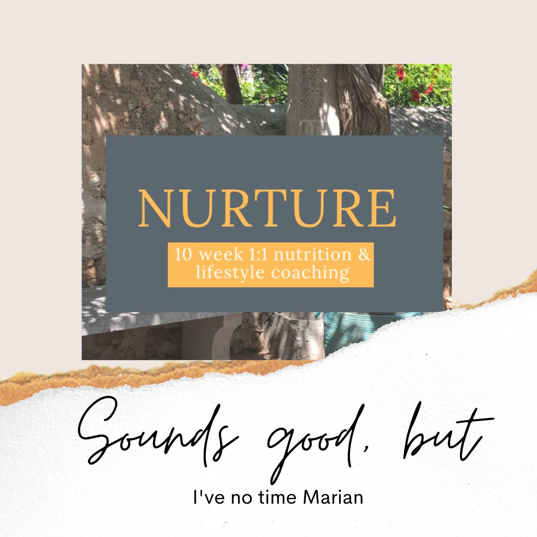 Your 'Nurture' programme sounds good, but I've no time – MarianHearne