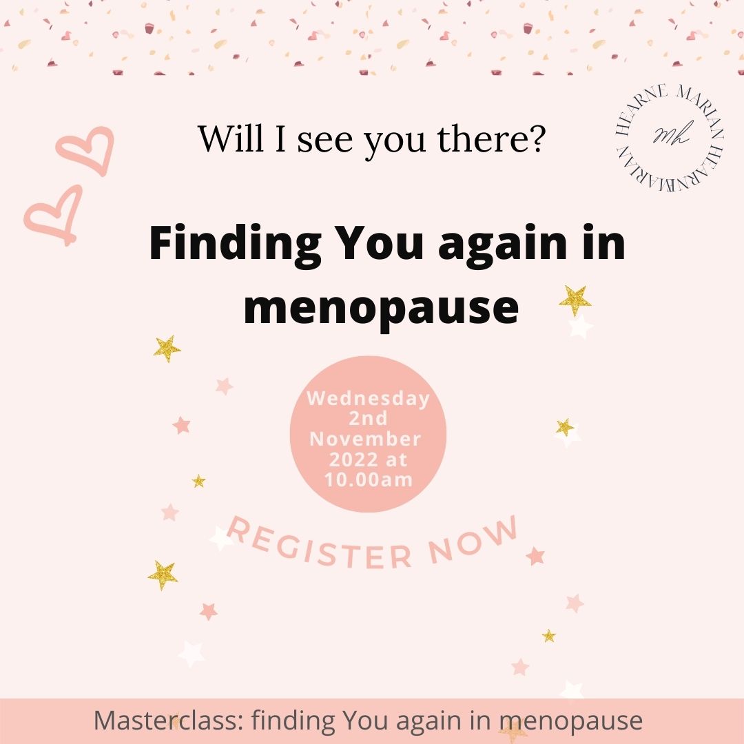 Will I see you at the 'Finding you again in menopause' masterclass ...